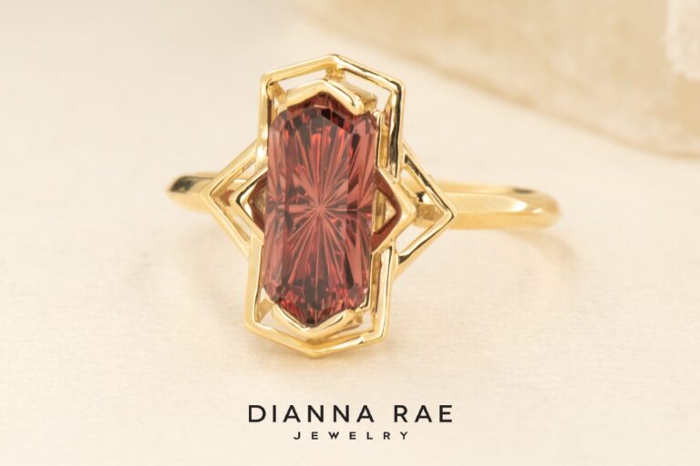 14kt Yellow Gold John Dyer Cut Malaya Garnet Ring – Dianna Rae Jewelry
