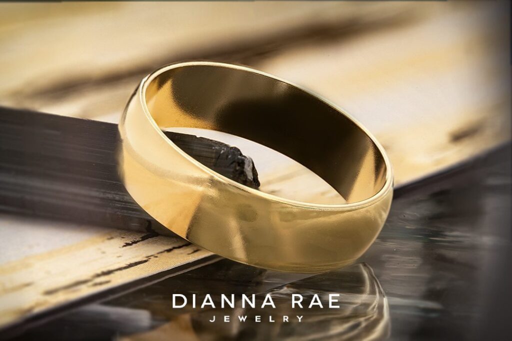Simple 14K Gold Wedding Band - Dianna Rae Jewelry
