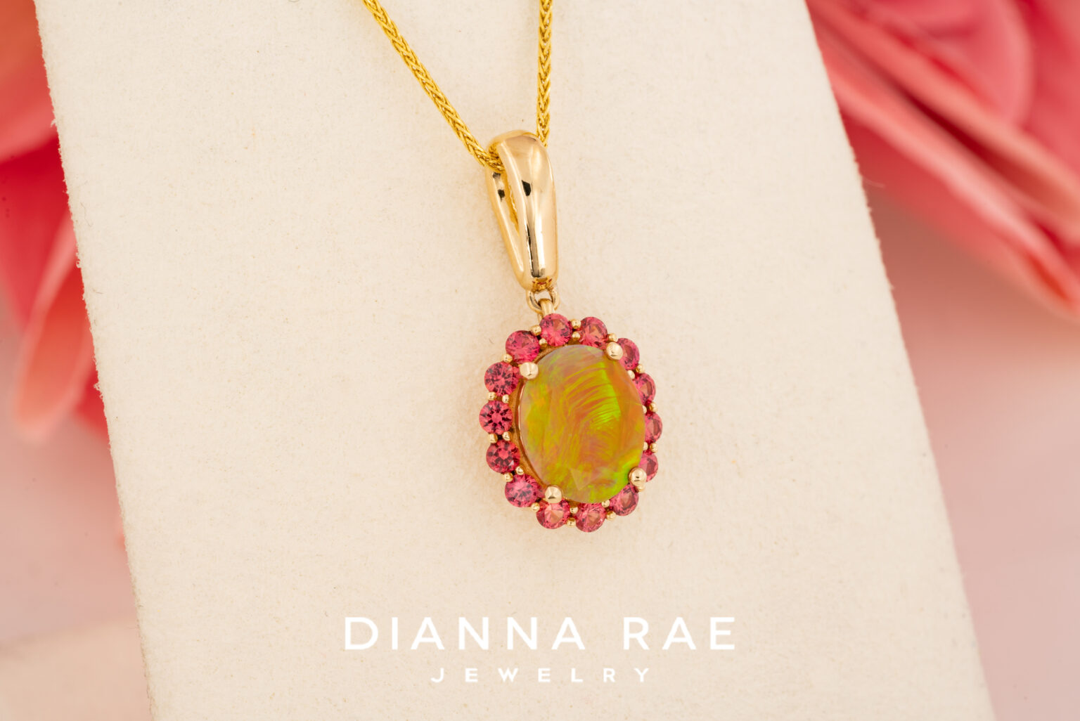 Opal and Sapphire Pendant – Dianna Rae Jewelry